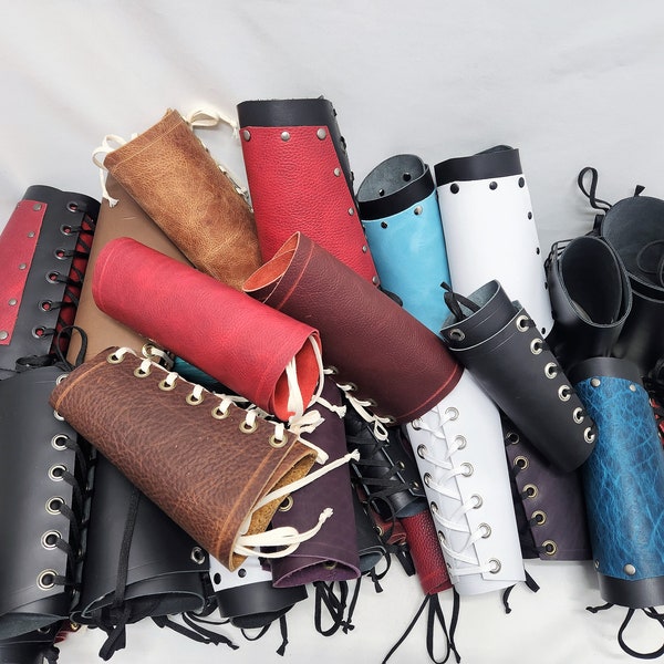 Leather Bracers - Etsy