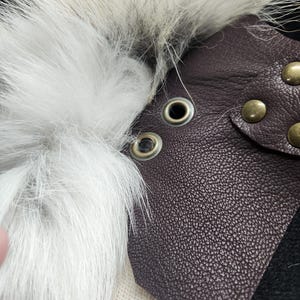 Coyote Pelt Fur Mantle With Dark Brown Deerskin - Etsy