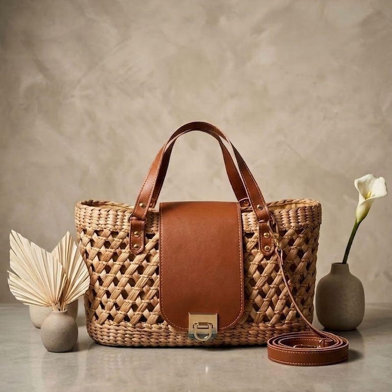 Hyacinth Woven Tote - Etsy