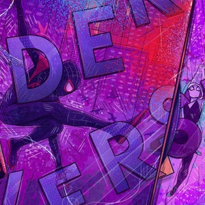 Spider-vinyl Custom Spider-verse Illustration Giclée Print - Etsy