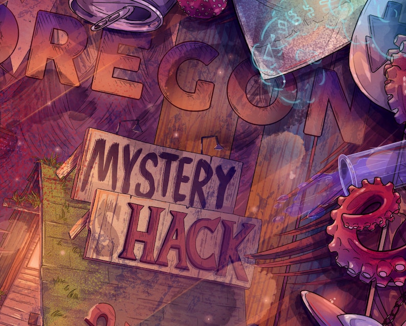 Visit Oregon Custom Gravity Falls Illustration Giclée Print | Etsy