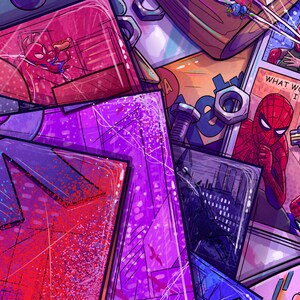 Spider-vinyl Custom Spider-verse Illustration Giclée Print - Etsy