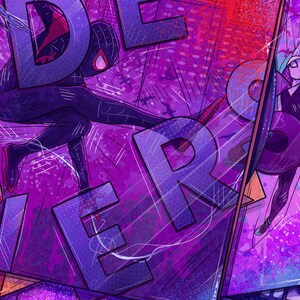 Spider-vinyl Custom Spider-verse Illustration Giclée Print - Etsy