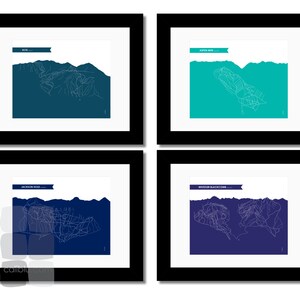 Custom Trail Map 8x10 Modern Art Print - Etsy