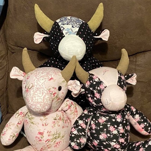 Memory Cow Keepsakes Made From Clothing Blankets Vintage and - Etsy