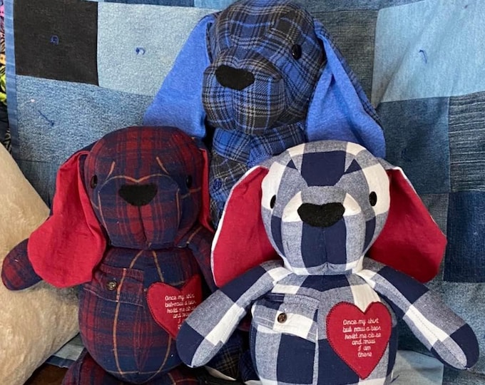 Memory Puppy Dog Keepsakes Made From Clothing, Blankets, Vintage and ...