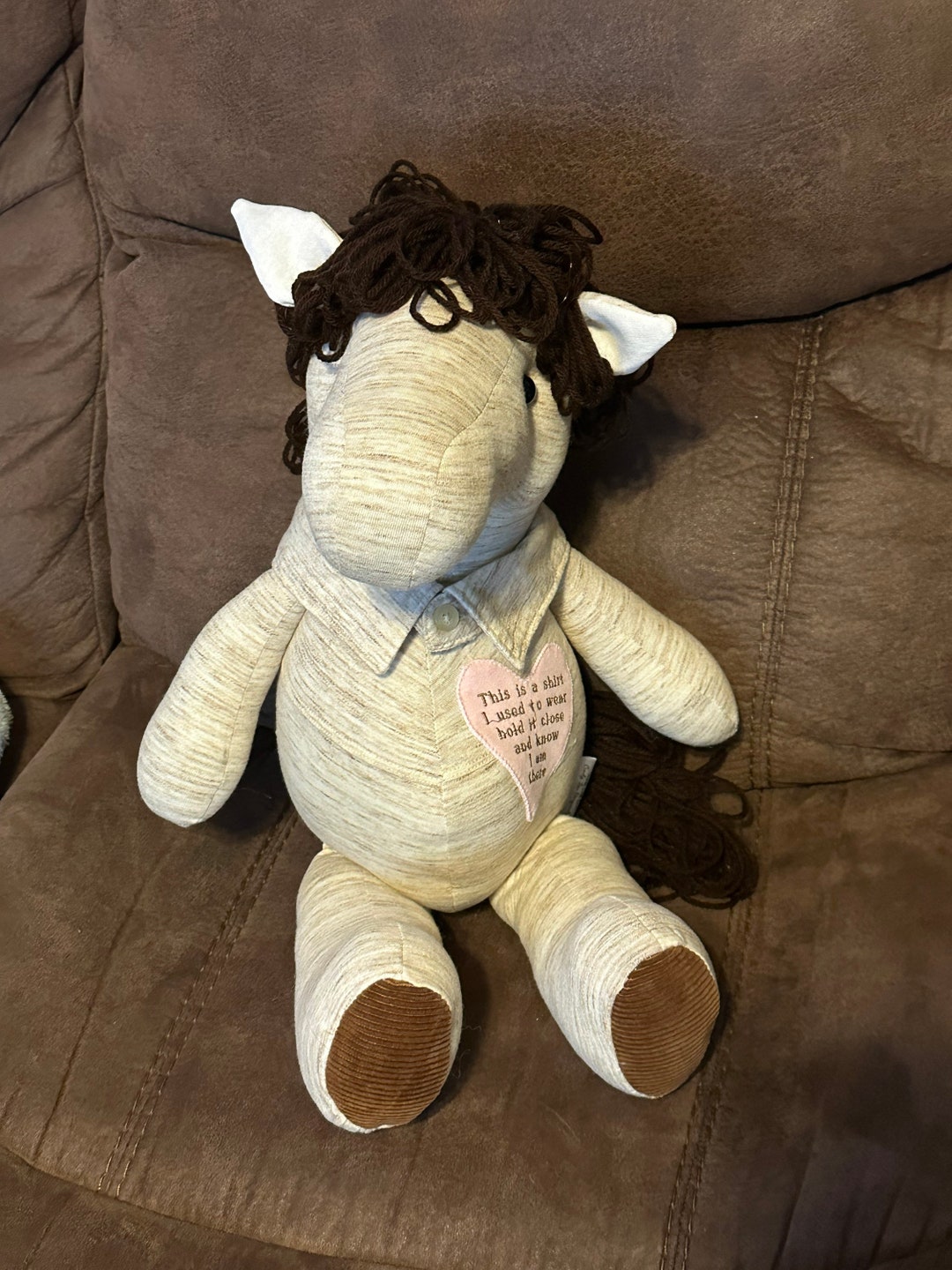 Memory Horse Made From Clothing of a Loved One. - Etsy