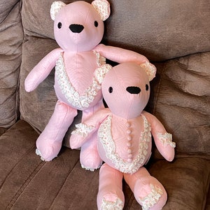 Memory Teddy Bear Keepsakes Made From Clothes of a Loved One - Etsy