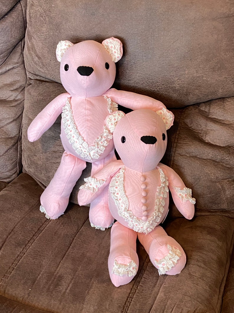 Memory Teddy Bear Keepsakes Made From Clothes of a Loved One - Etsy