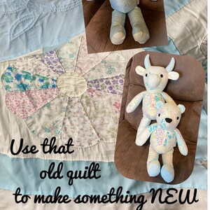 Memory Cow Keepsakes Made From Clothing, Blankets, Vintage and More - Etsy