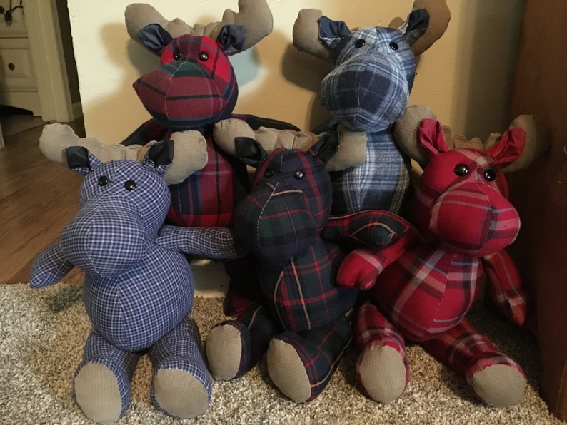3-7 Memory Moose Keepsakes Made From Clothing Blankets - Etsy
