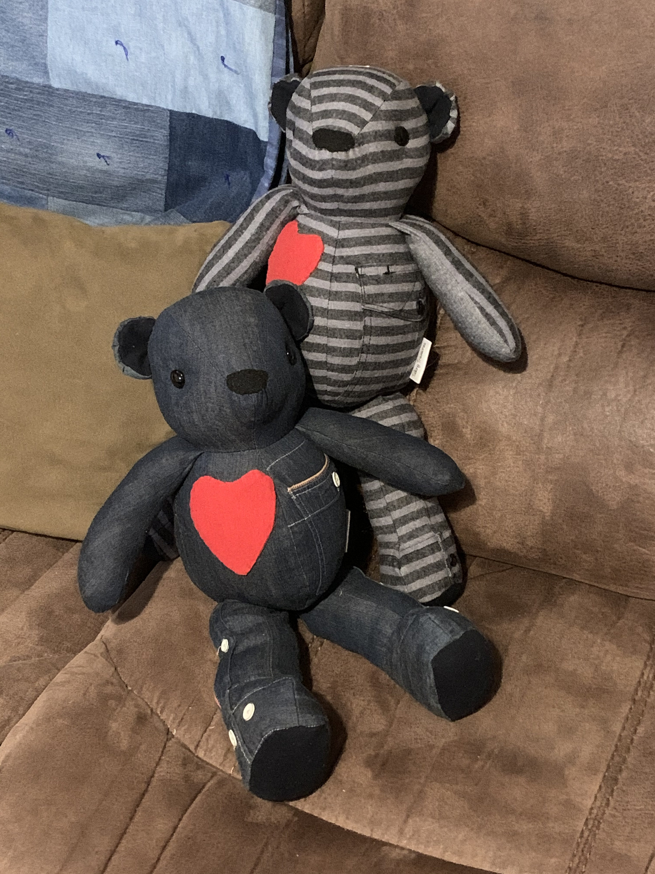 Memory Teddy Bear Keepsakes made from clothes of a loved one | Etsy