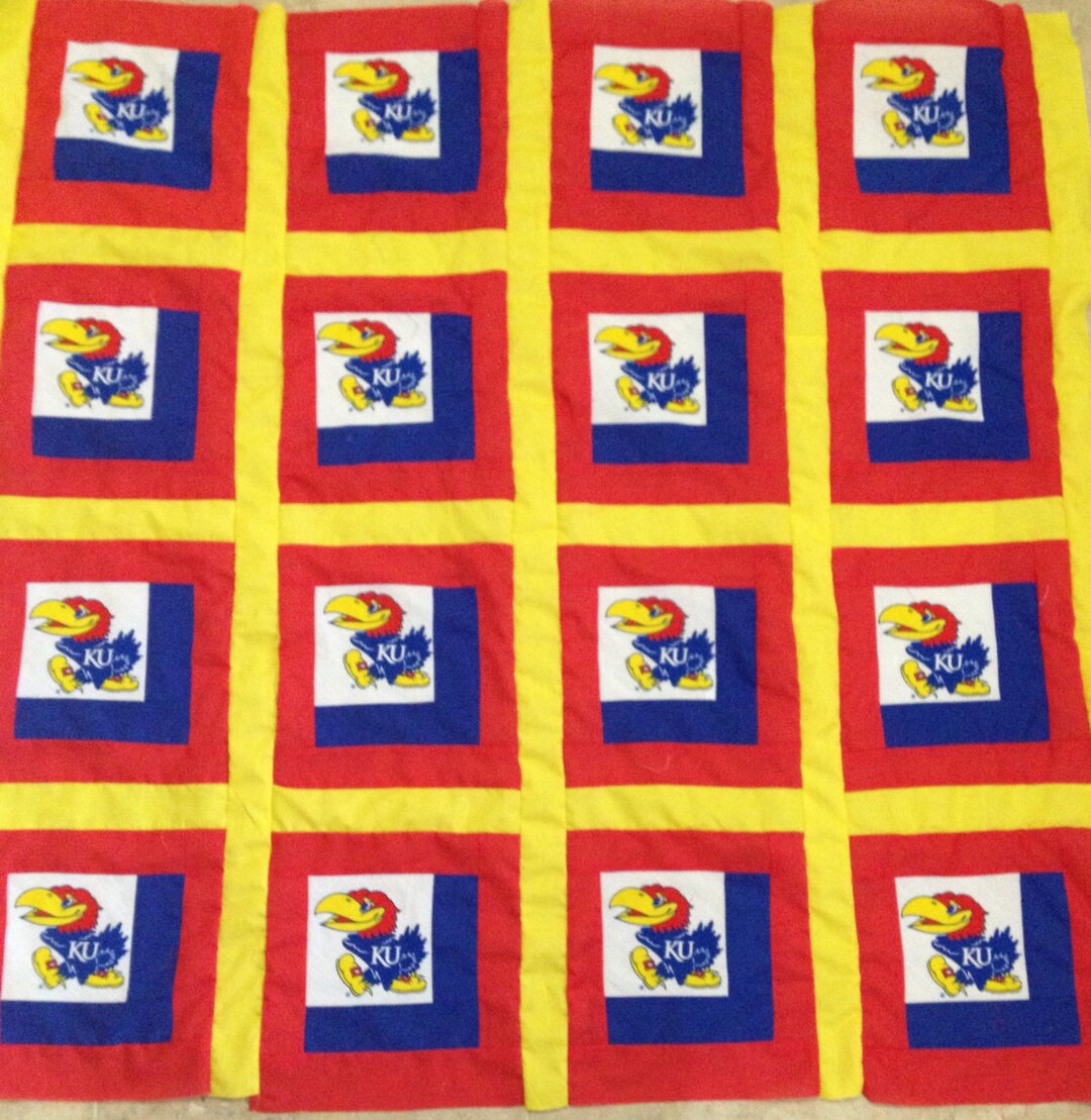 Kansas University Jayhawk KU Quilt Made to Order - Etsy