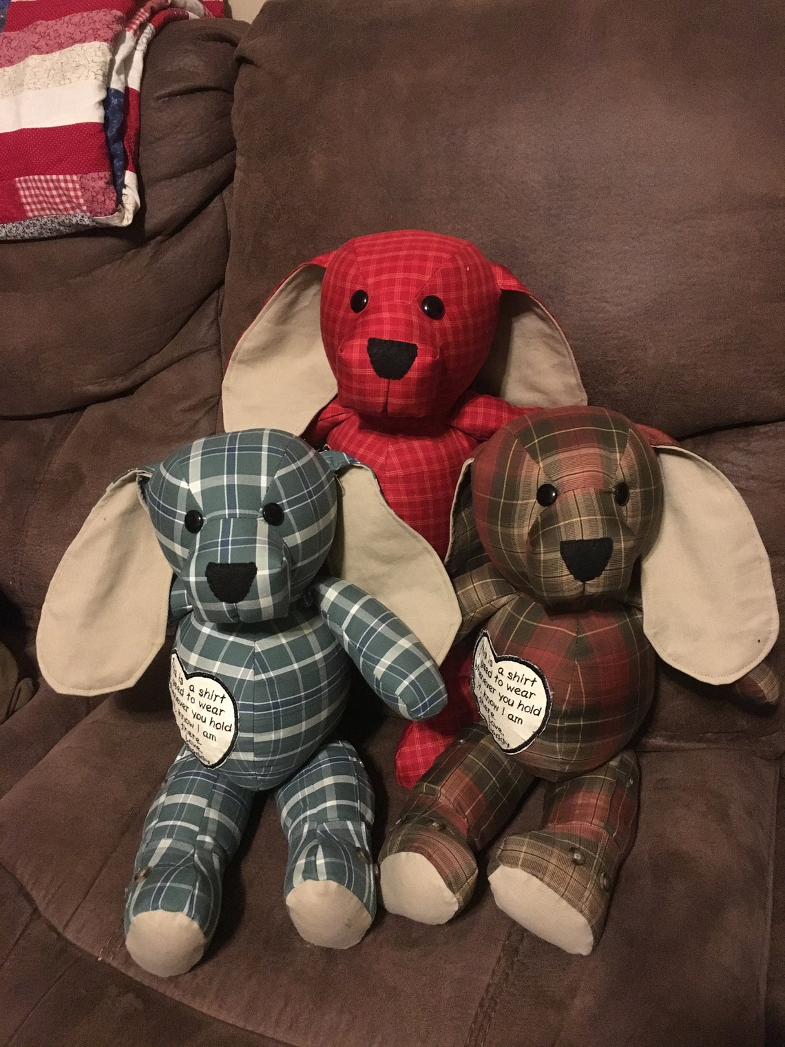 Memory Puppy Dog Keepsakes Made From Clothing Blankets | Etsy