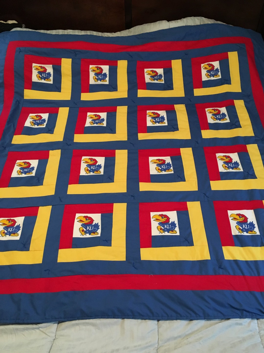 Kansas University Jayhawk KU Quilt Made to Order - Etsy