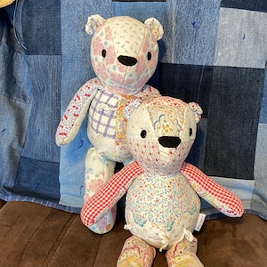Memory Teddy Bear Keepsakes Made From Clothes of a Loved One - Etsy