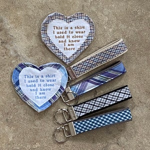 1-10 Memory Keepsake Key Chains and Pocket Hug Hearts Made From ...