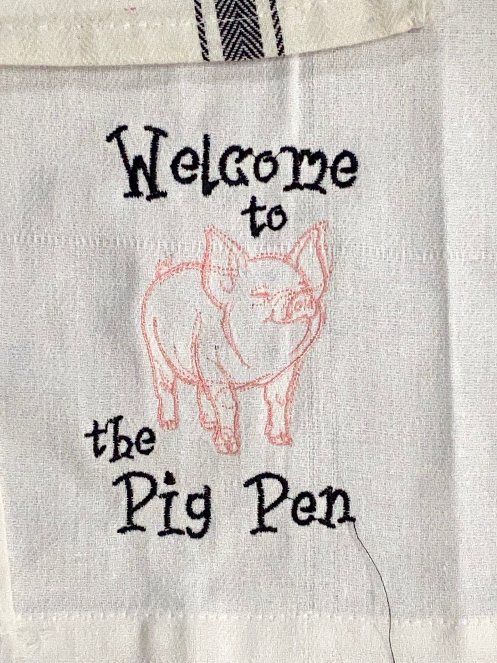 Pig Butts & More Embroidered Kitchen Towel Cotton/poly Blend Terry - Etsy