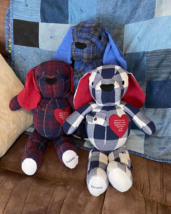 Memory Puppy Dog Keepsakes Made From Clothing Blankets | Etsy
