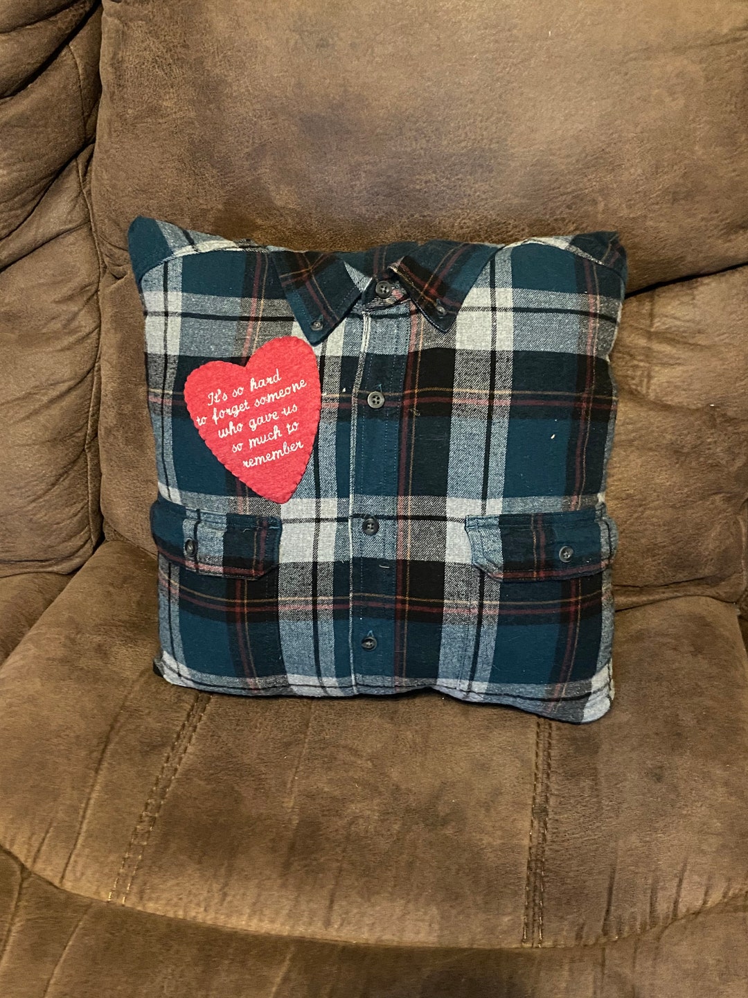 Memory Pillow Made From Dad's or Grandpa's Shirt - Etsy