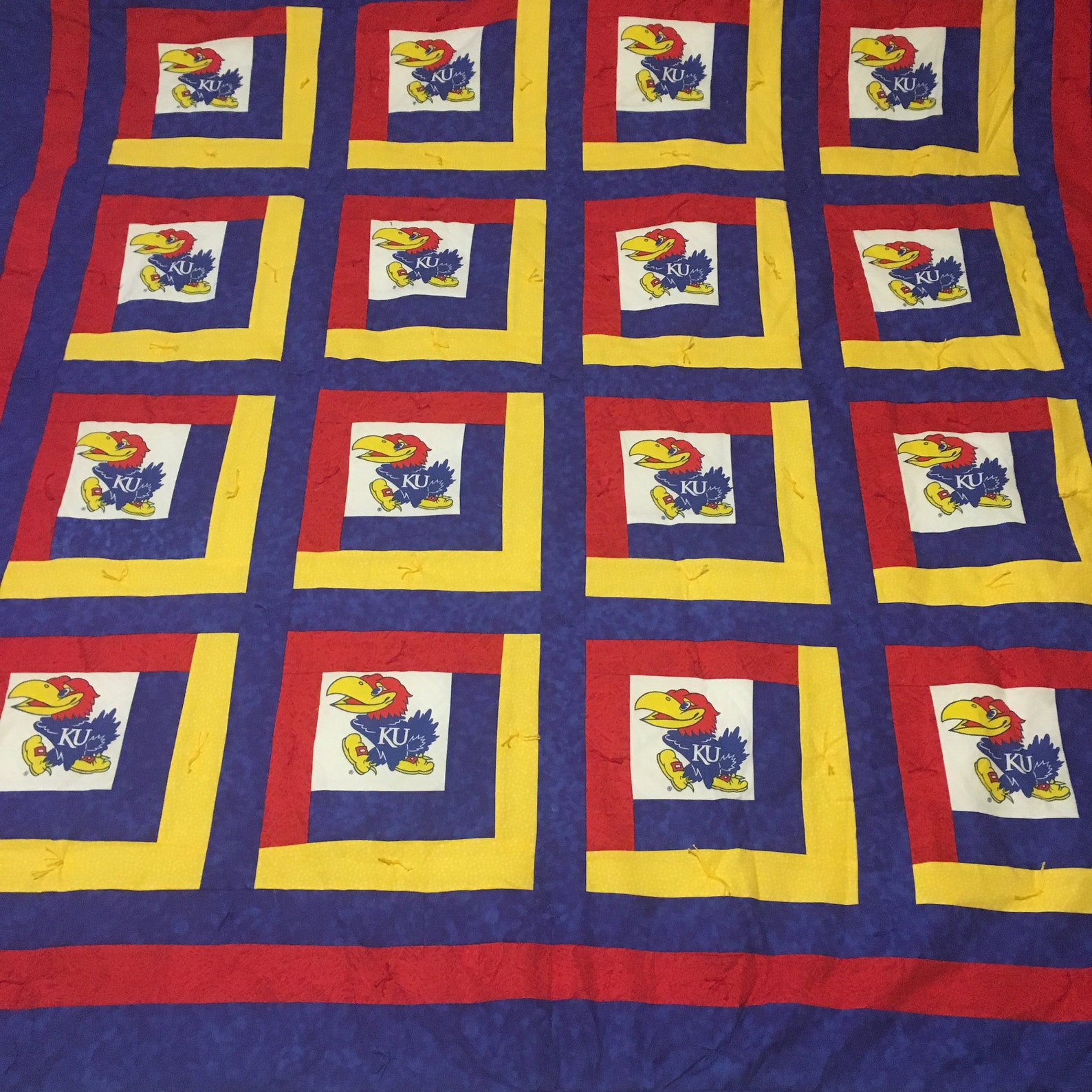 Kansas University Jayhawk KU Quilt Made to Order - Etsy