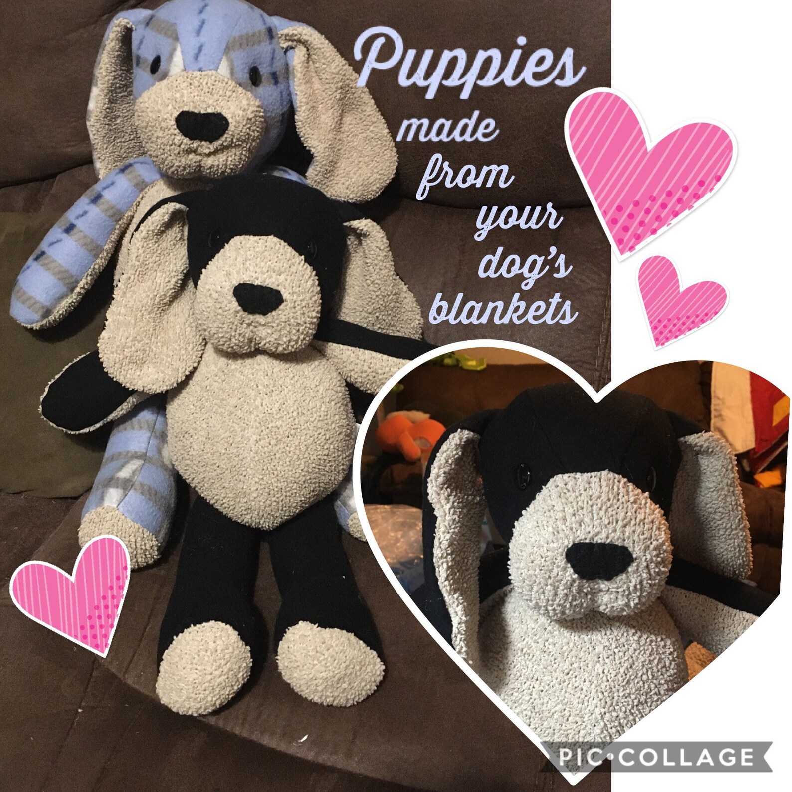 Memory Puppy Dog Keepsakes Made From Clothing Blankets | Etsy