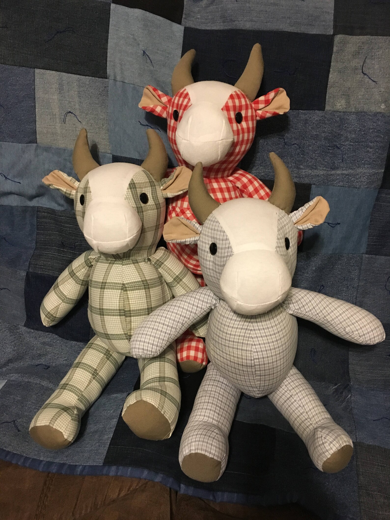 Memory Cow Keepsakes Made From Clothing Blankets Vintage and - Etsy