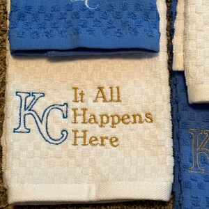 KC Kansas City Royals Kitchen Towels - Etsy