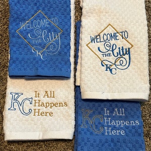 KC Kansas City Royals Kitchen Towels - Etsy