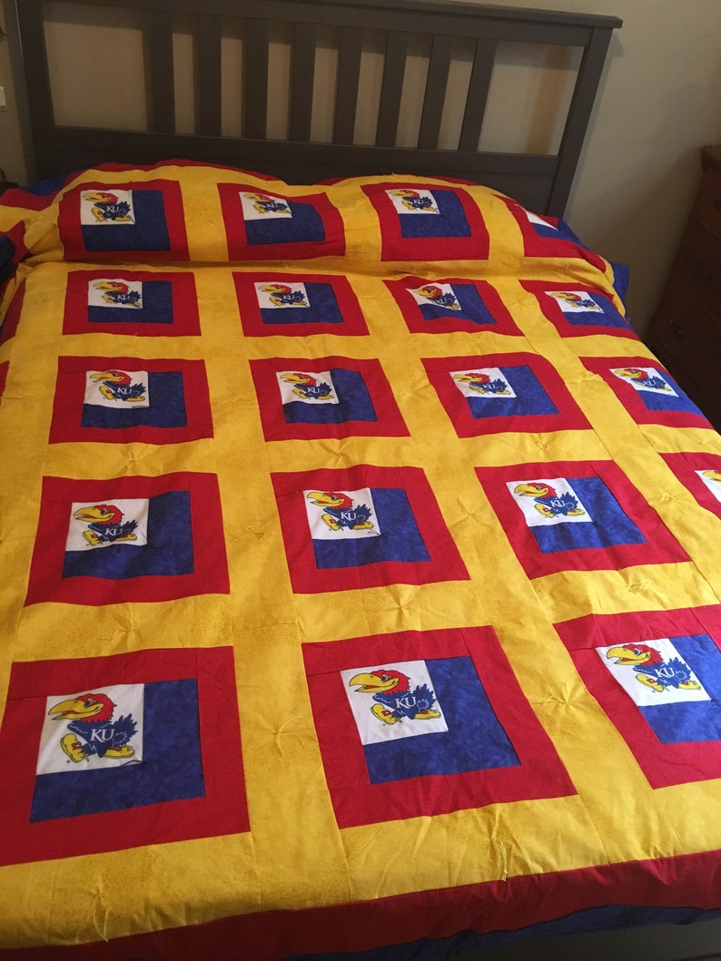 Kansas University Jayhawk KU Quilt Made to Order - Etsy