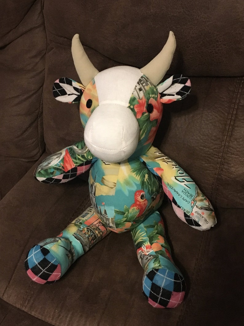 Memory Cow Keepsakes made from clothing blankets vintage and | Etsy