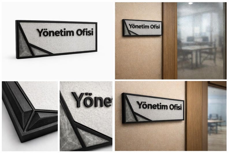 Custom 3D Door Sign, Personalized Office Name Plate, Modern Room Number ...