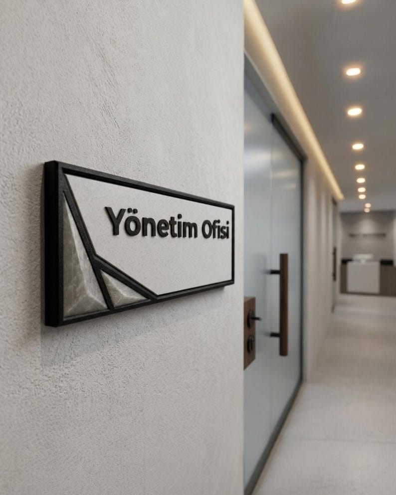 Custom 3D Door Sign, Personalized Office Name Plate, Modern Room Number ...