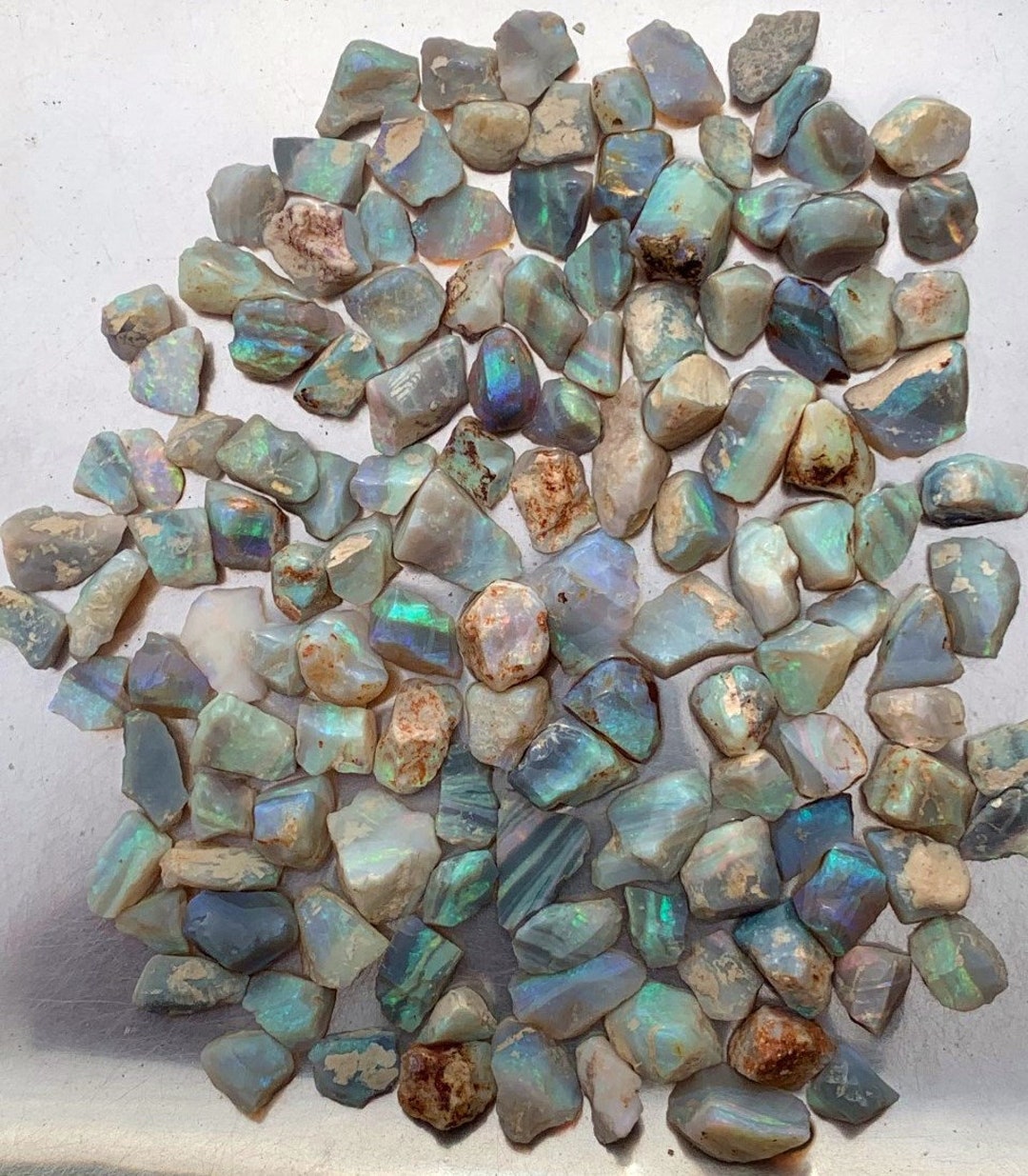 Parcel of Bright Natural Australian Lambina Rough Opal 155.51ct Blue ...