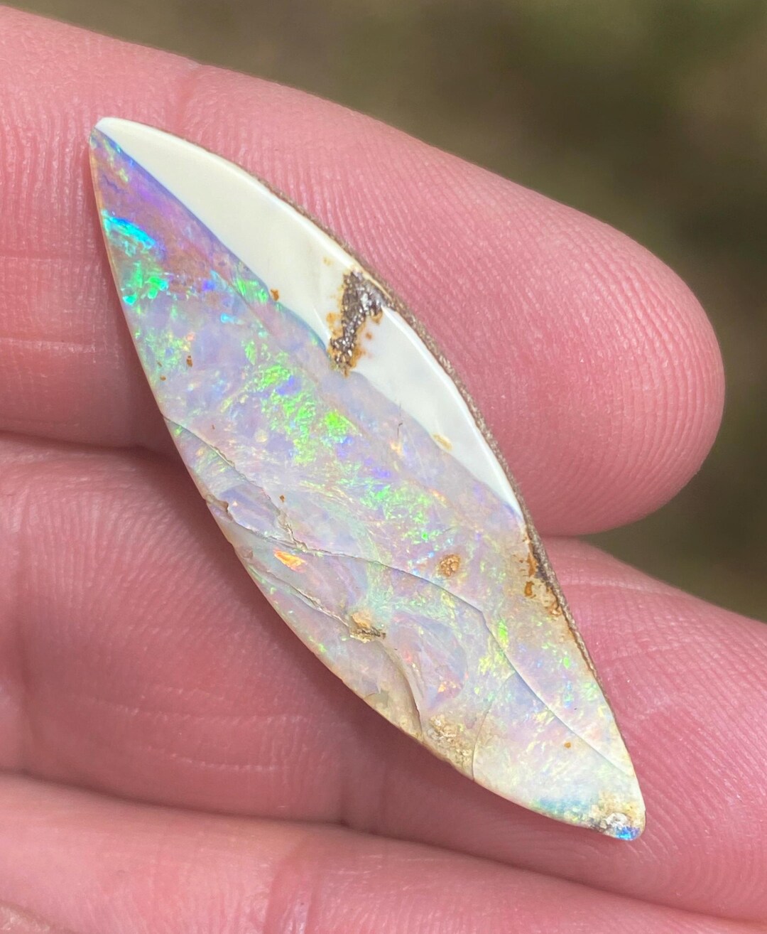 Pretty Solid Natural Australian Boulder Opal Cut Stone 11ct Pastel Multicolours 2370 - Etsy