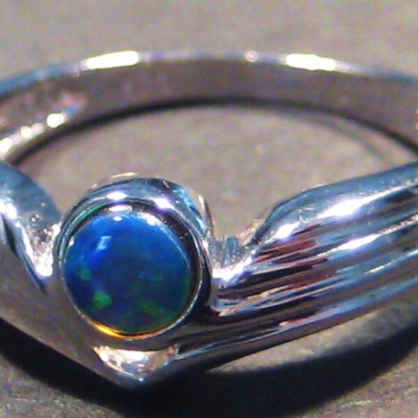 Sterling Silver Ring Opal - Etsy