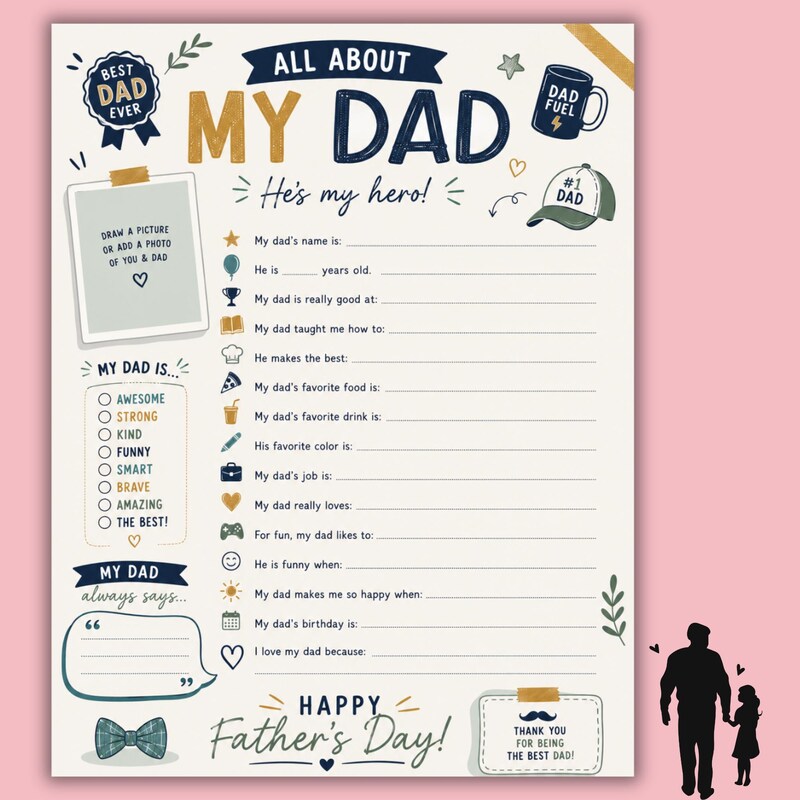 Cute Daddy Birthday Card - Etsy