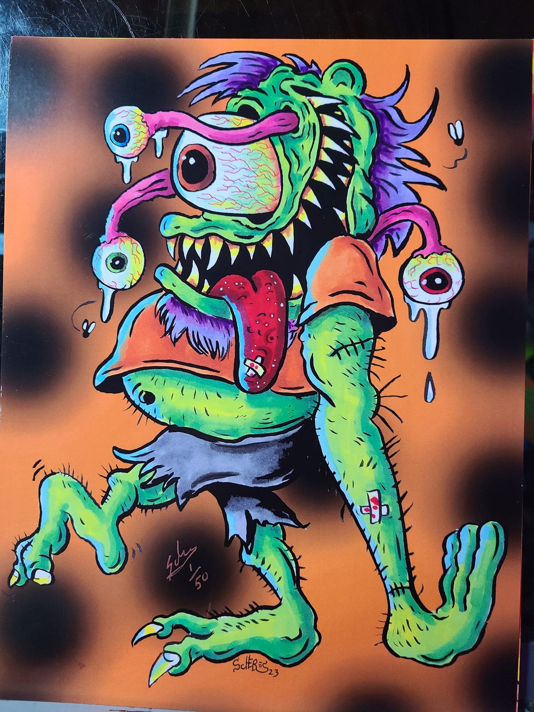 Monster Art Eyeball Creature Art Print Limited Edition Signed Weirdo ...