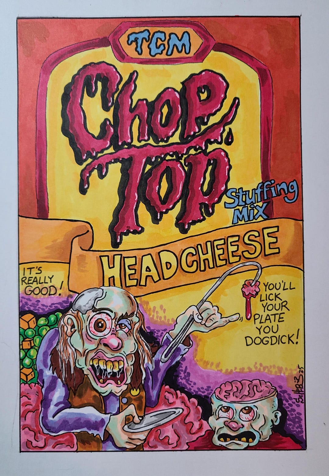 Horror Art Chop Top Stuffing Headcheese Texas Chainsaw Massacre Weird ...