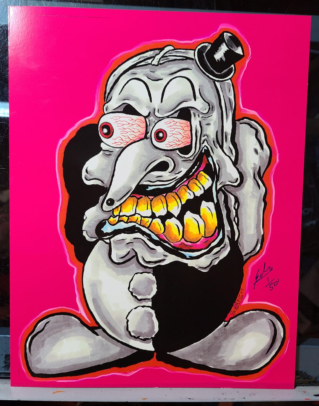 Monster Art Print Horror Fink Clown Limited Edition Signed Numbered ...