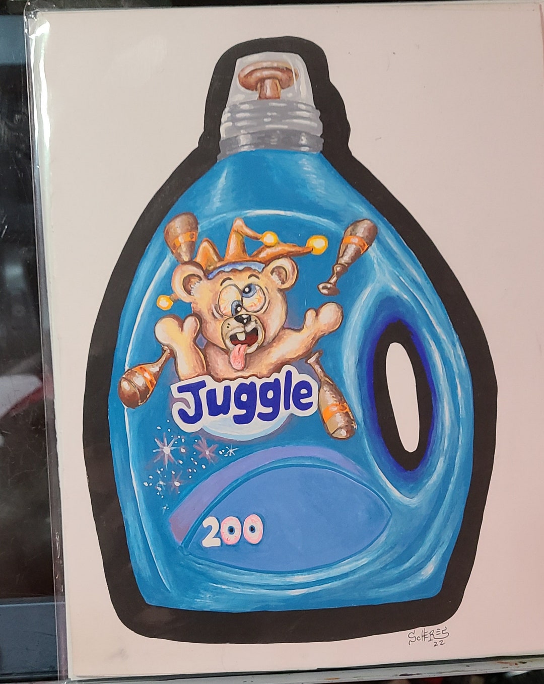 Wacky Packages Original Art Painting Juggle Snuggle Parody Painting ...