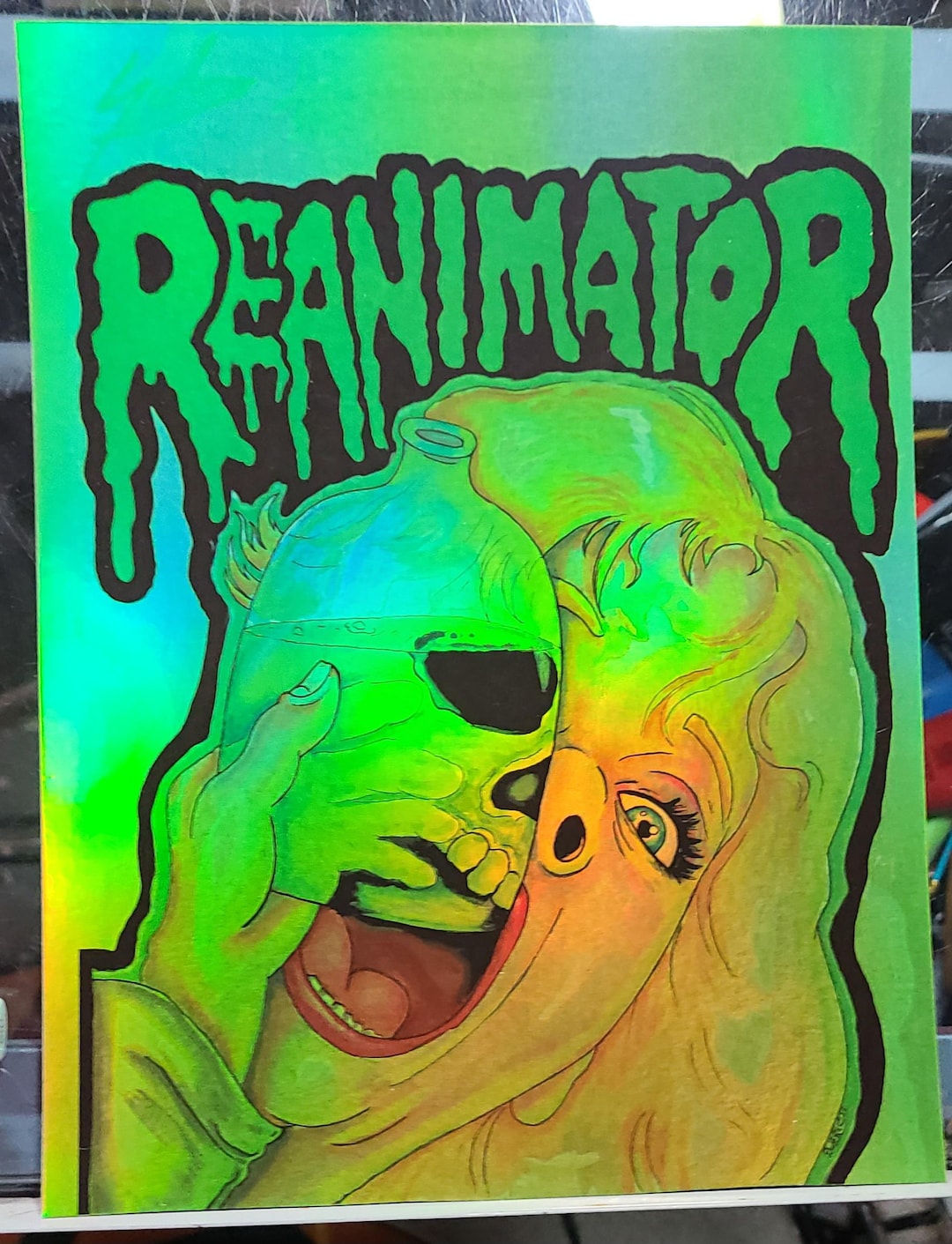 Reanimator Horror Art Print Green Chrome Pre Code Horror Misfits ...