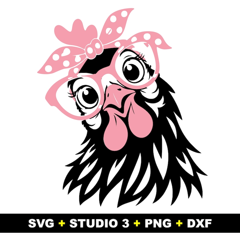 Chicken Svg, Studio3 File, Silhouette Studio, Cute Chicken, 2 Color ...