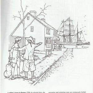 Vintage Childrens Coloring Book Life in Colonial America, Homeschool ...