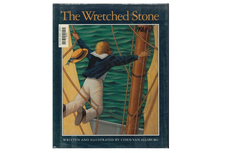Vintage Childrens Horror Picture Book the Wretched Stone, Chris Van ...