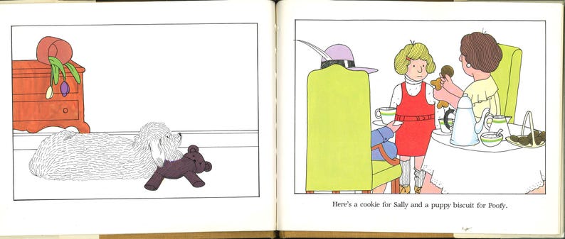 Vintage Childrens Friendly Hyper Shaggy White Pet Dog Picture Book ...