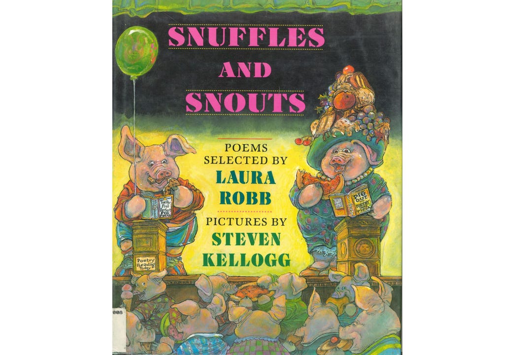 Vintage Childrens Poetry Book Snuffles and Snouts, Pig Poems, Pig Lover ...