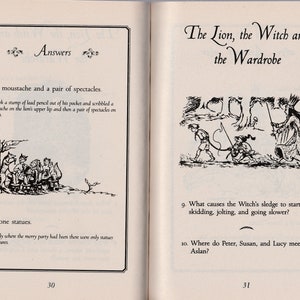 Vintage Childrens the Chronicles of Narnia Quiz Book the Narnia Trivia ...