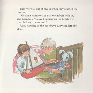 Vintage Childrens Picture Book Fuzzy Rabbit in the Park by Rosemary ...