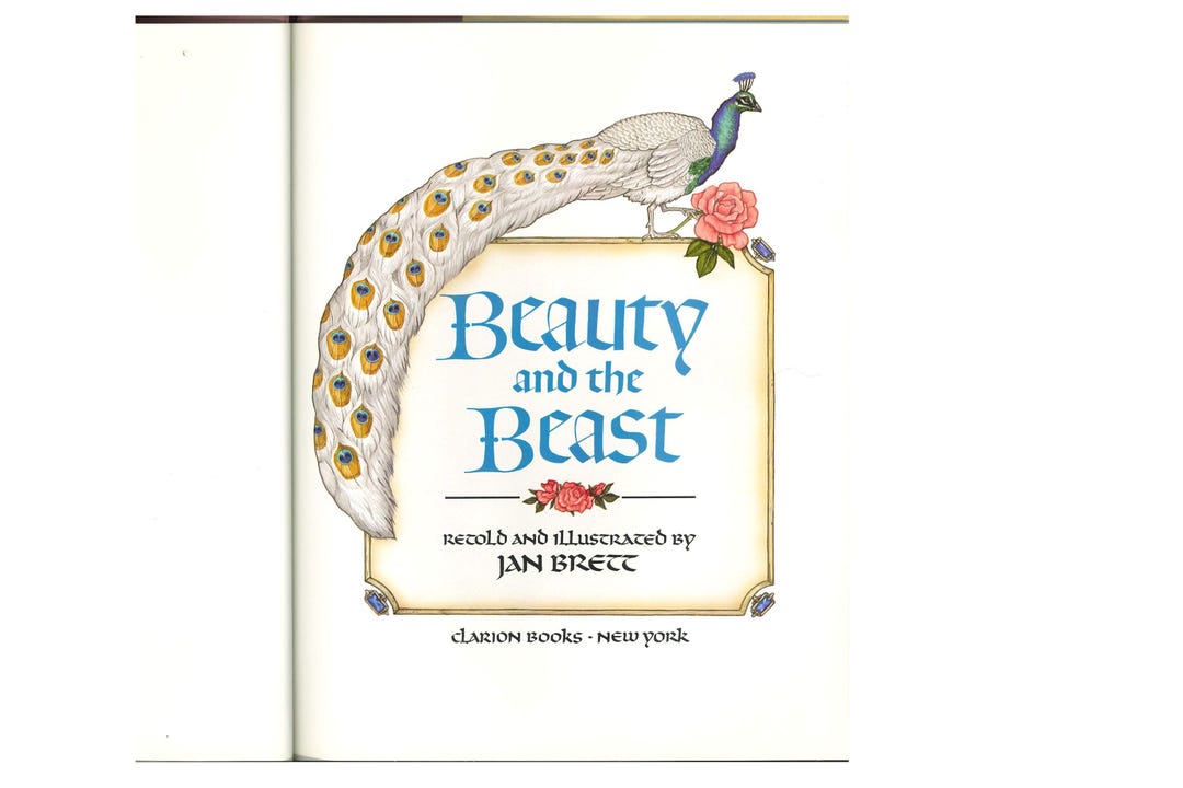 Vintage Jan Brett Childrens Fairy Tale Picture Book Beauty and the ...
